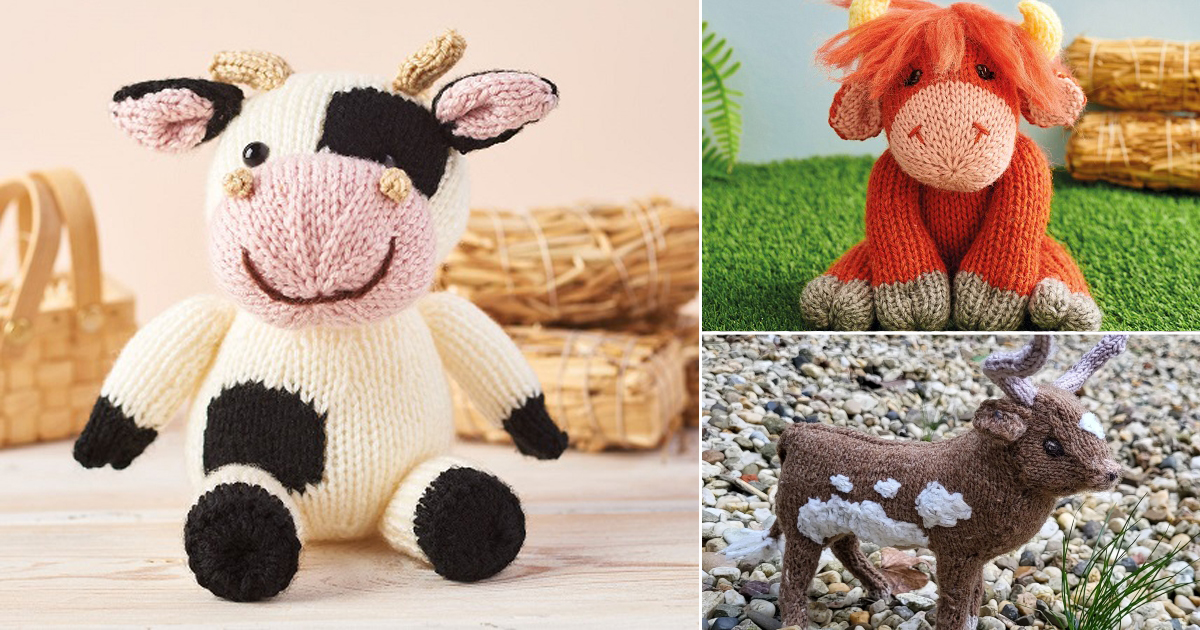 7 Knitted Cow Free Patterns ⋆ Bright Stuffs