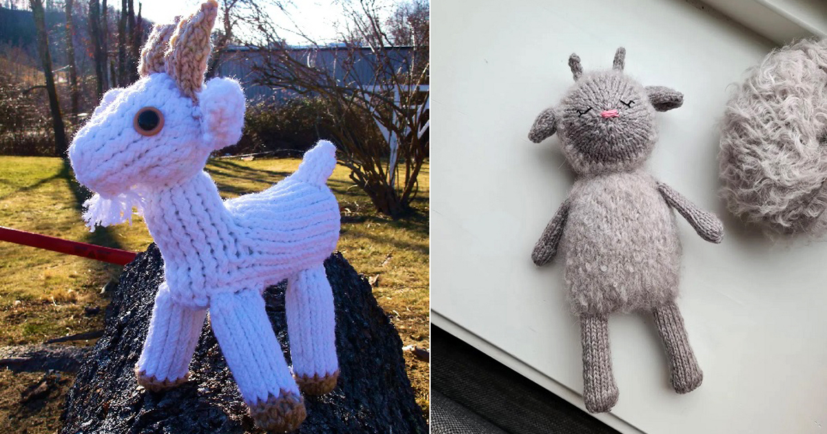 6 Knitted Goat Free Patterns ⋆ Bright Stuffs