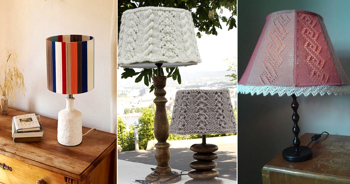 8 Knitted Lampshade Free Patterns ⋆ Bright Stuffs