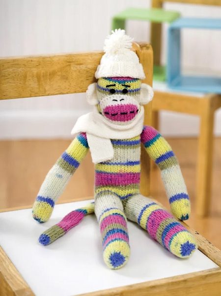8 Knitted Sock Monkeys Free Patterns ⋆ Bright Stuffs