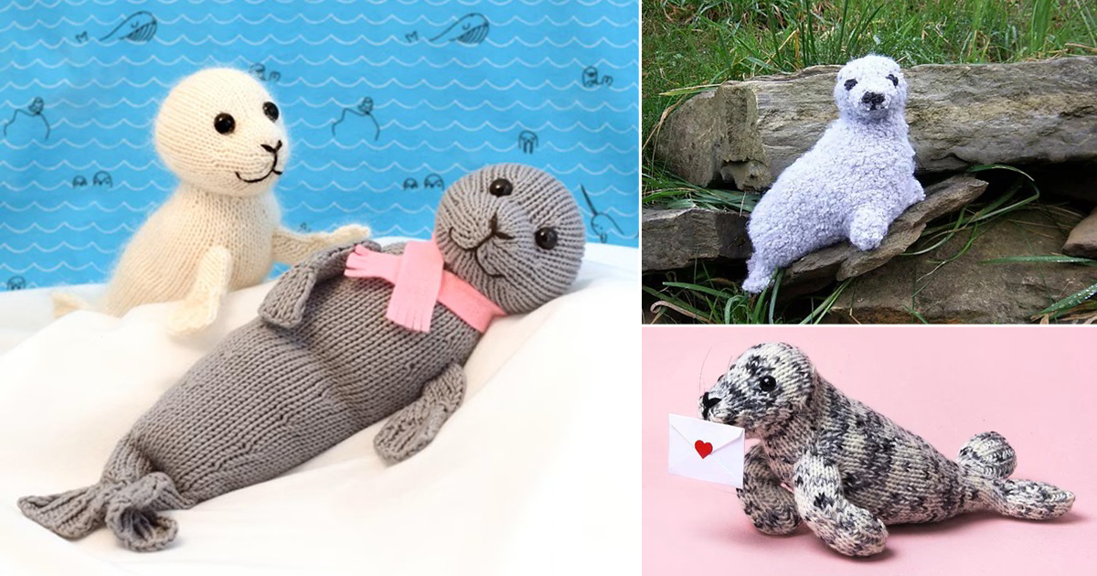 7 Seal Free Knitting Patterns ⋆ Bright Stuffs