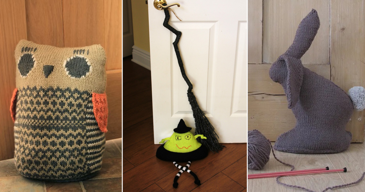 9 Door Stopper Free Knitting Patterns ⋆ Bright Stuffs