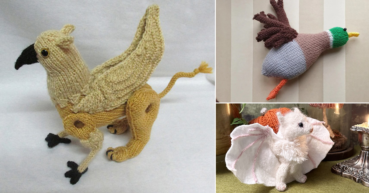 10 Flying Animals Free Knitting Patterns ⋆ Bright Stuffs