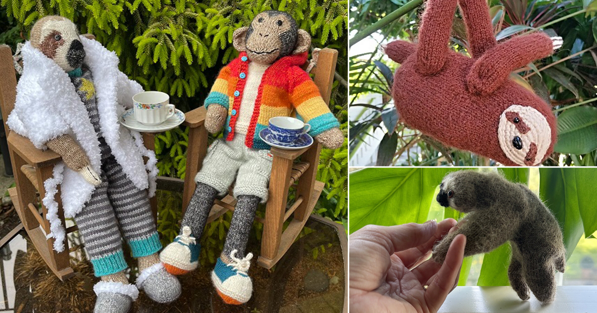 8 Knitted Sloth Free Patterns ⋆ Bright Stuffs