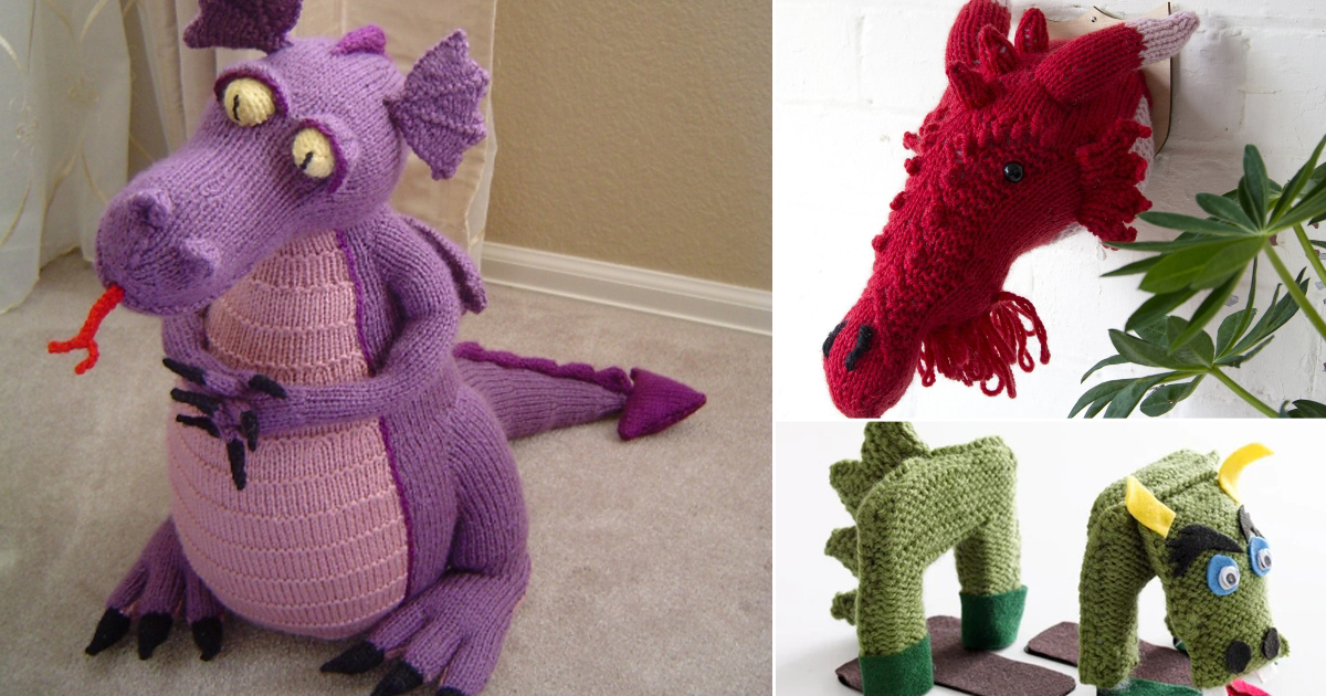13 Unique Dragon Free Knitting Patterns ⋆ Bright Stuffs
