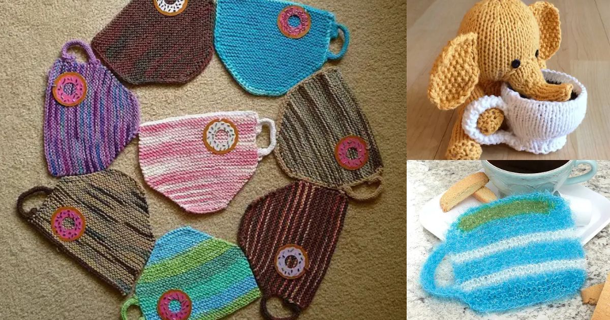 8 Creative Coffee Cup Free Knitting Patterns ⋆ Bright Stuffs