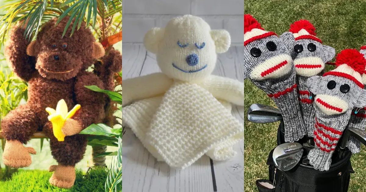 10 Creative Monkey Free Knitting Patterns ⋆ Bright Stuffs