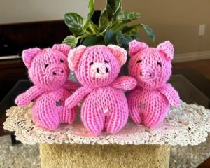 5 Group of Pigs Free Knitting Patterns ⋆ Bright Stuffs