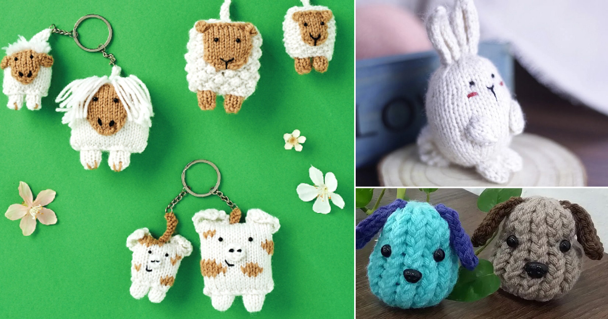 11 Animal Keychains Free Knitting Patterns ⋆ Bright Stuffs