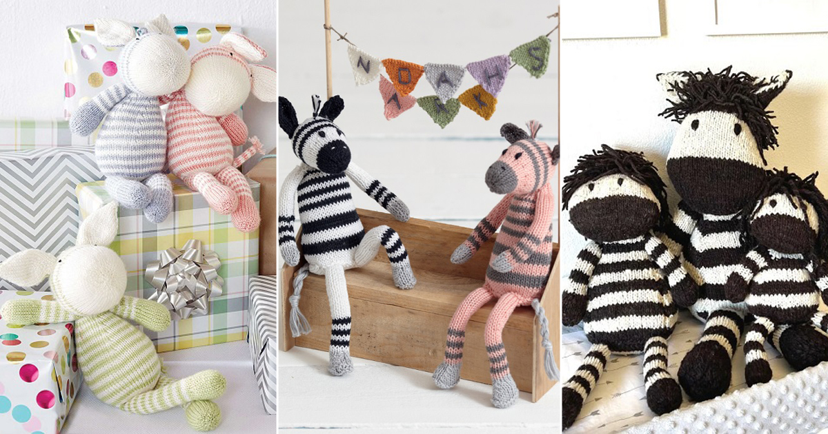 6 Group of Zebra Free Knitting Patterns ⋆ Bright Stuffs