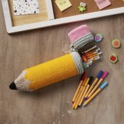 9 Knitted Pencil Case Free Patterns ⋆ Bright Stuffs