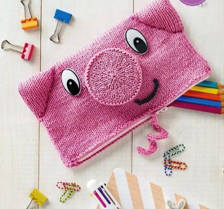9 Knitted Pencil Case Free Patterns ⋆ Bright Stuffs