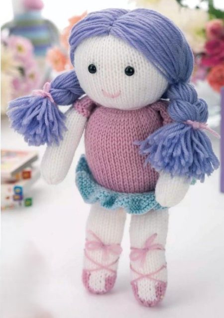 10 Unique Ballerina Toy Free Knitting Patterns ⋆ Bright Stuffs