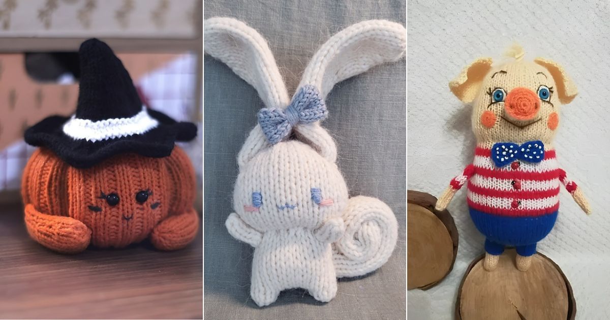 10 Free Knitting Toy Patterns with Adorable Faces ⋆ Bright Stuffs