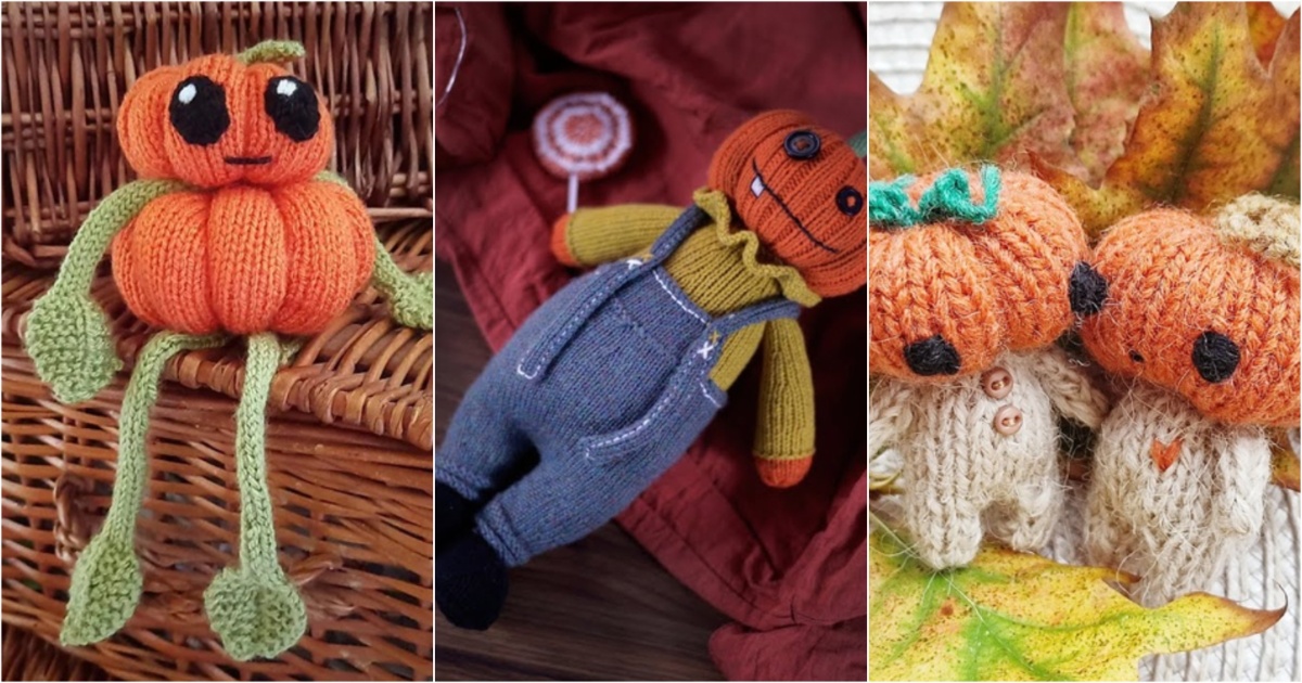 7 Pumpkin Doll Free Knitting Patterns ⋆ Bright Stuffs