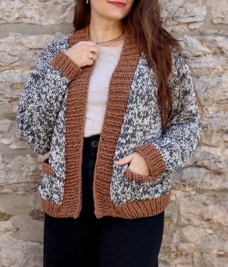 16 Chunky Cardigan Free Knitting Patterns ⋆ Bright Stuffs