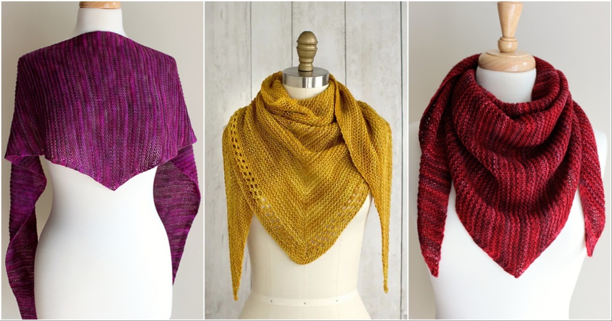 9 Triangle Scarf Free Knitting Patterns ⋆ Bright Stuffs