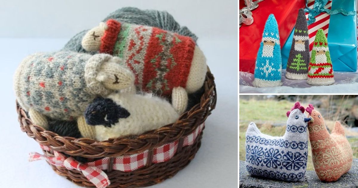 6 Fair Isle Toys Free Knitting Patterns ⋆ Bright Stuffs