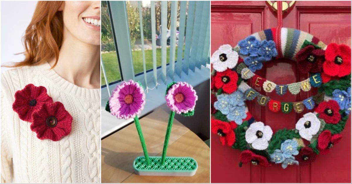 7 Poppy Free Knitting Patterns ⋆ Bright Stuffs