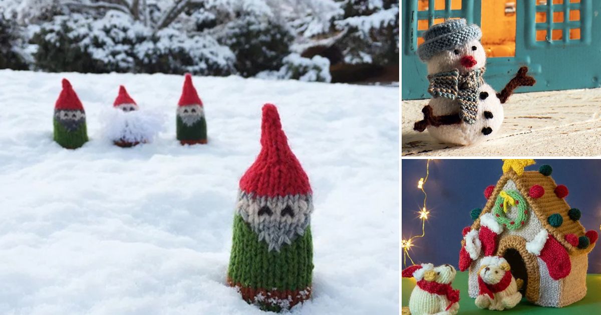 9 Knitted Pocket Christmas Toys Free Patterns ⋆ Bright Stuffs