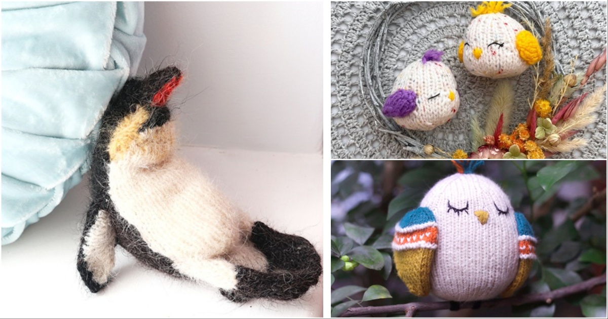 7 Resting Birds Free Knitting Patterns ⋆ Bright Stuffs