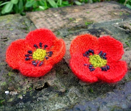 7 Poppy Free Knitting Patterns ⋆ Bright Stuffs