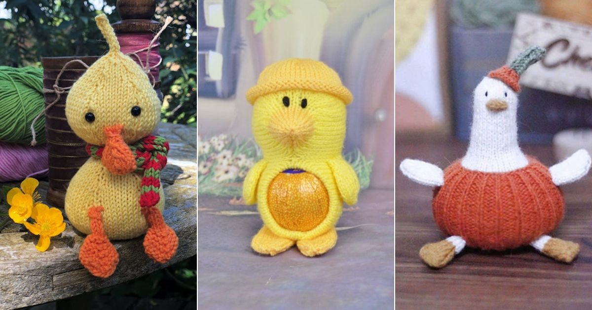 8 Unique Duck Toy Free Knitting Patterns ⋆ Bright Stuffs