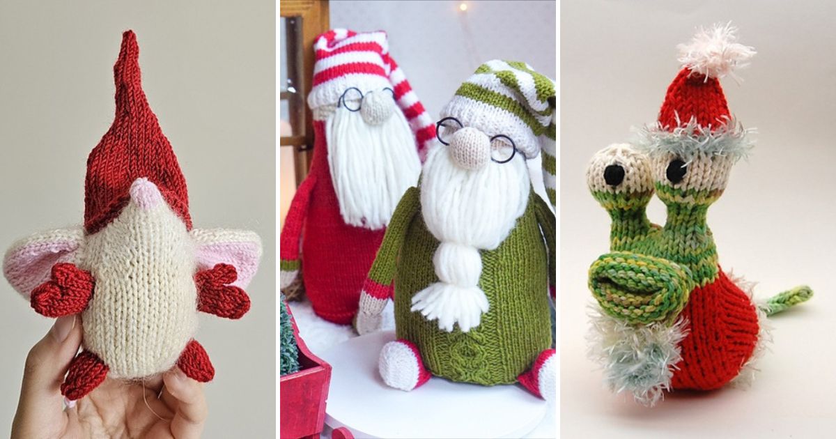 7 Weird Christmas Toys Free Knitting Patterns ⋆ Bright Stuffs