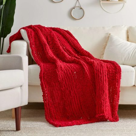 9 Finger Knit Blanket Free Patterns ⋆ Bright Stuffs