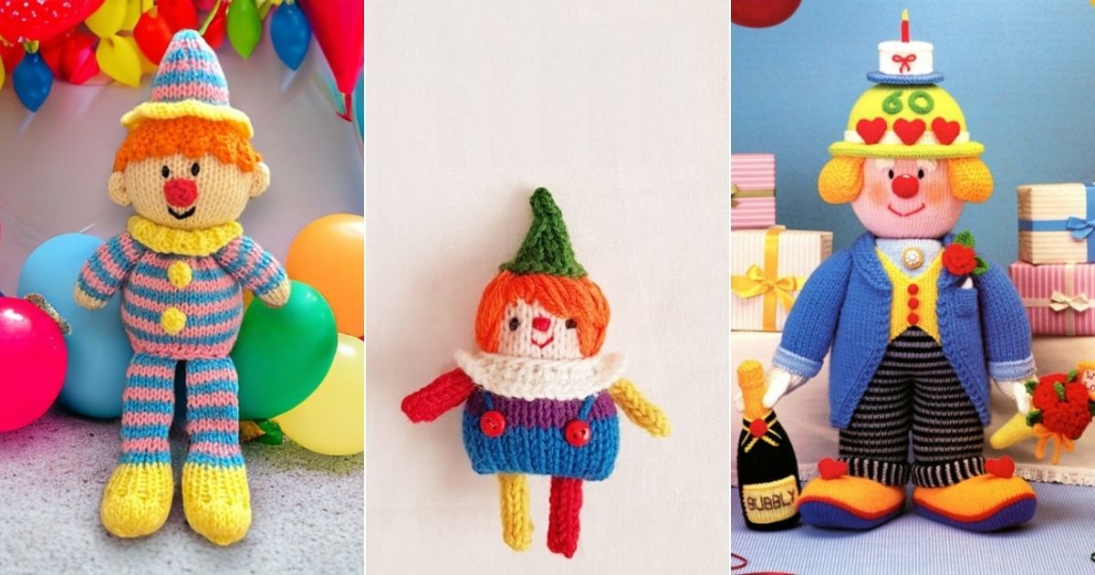 Clown Toy Free Knitting Patterns ⋆ Bright Stuffs