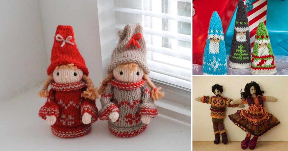 Fair Isle Dolls free Knitting Patterns ⋆ Bright Stuffs