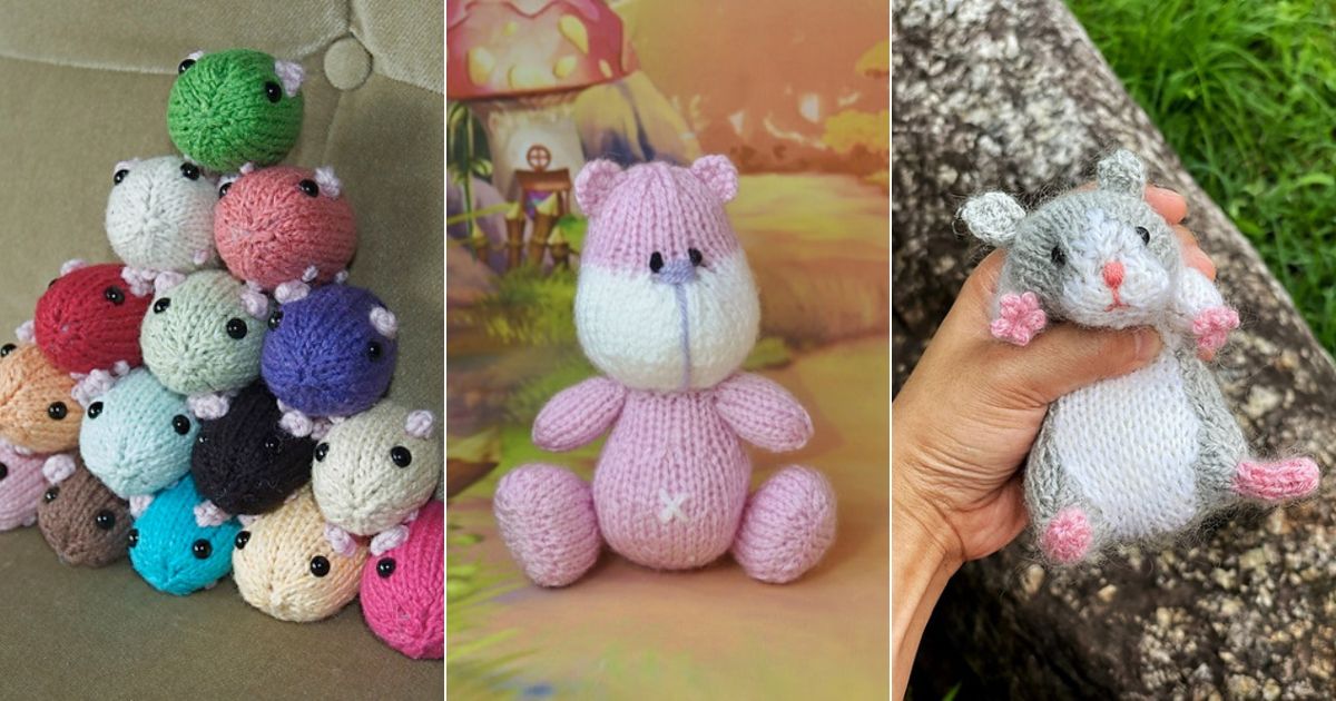 5 Hamsters Free Knitting Patterns ⋆ Bright Stuffs