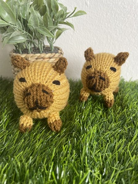6 Capybara Free Knitting Patterns ⋆ Bright Stuffs