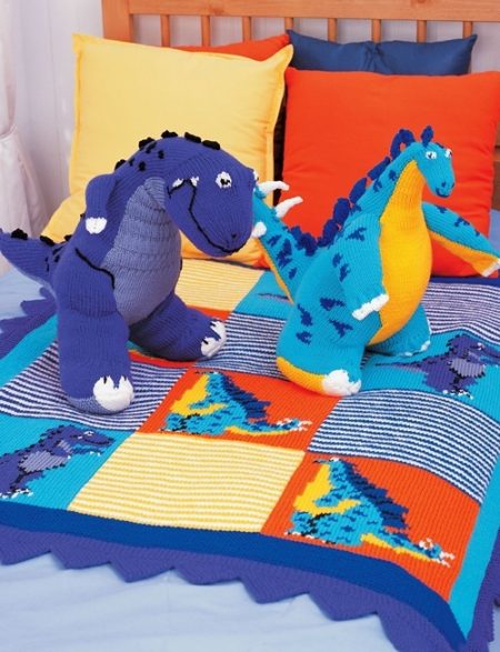 6 Group of Dinosaur Free Knitting Patterns ⋆ Bright Stuffs